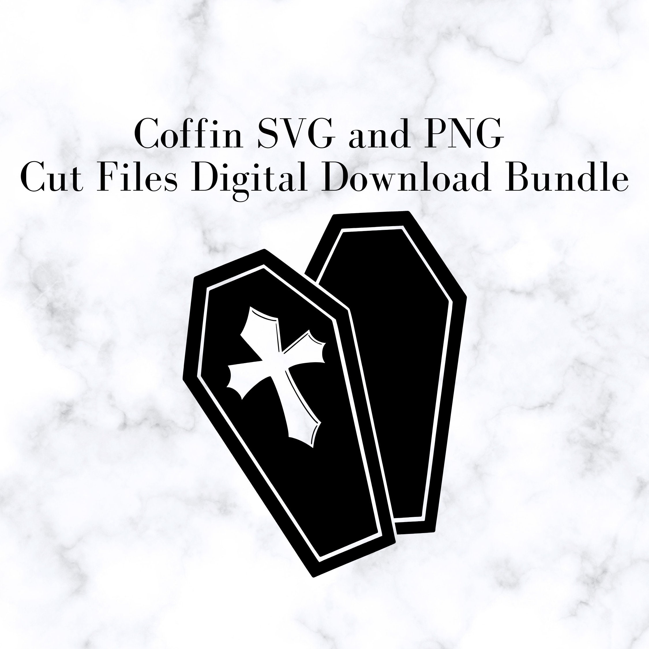 Coffin SVG and PNG Cut Files, Digital Download Bundle - Etsy