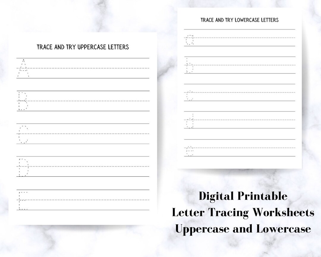 Printable Numbers and Letters Tracing Learning Activity Digital ...