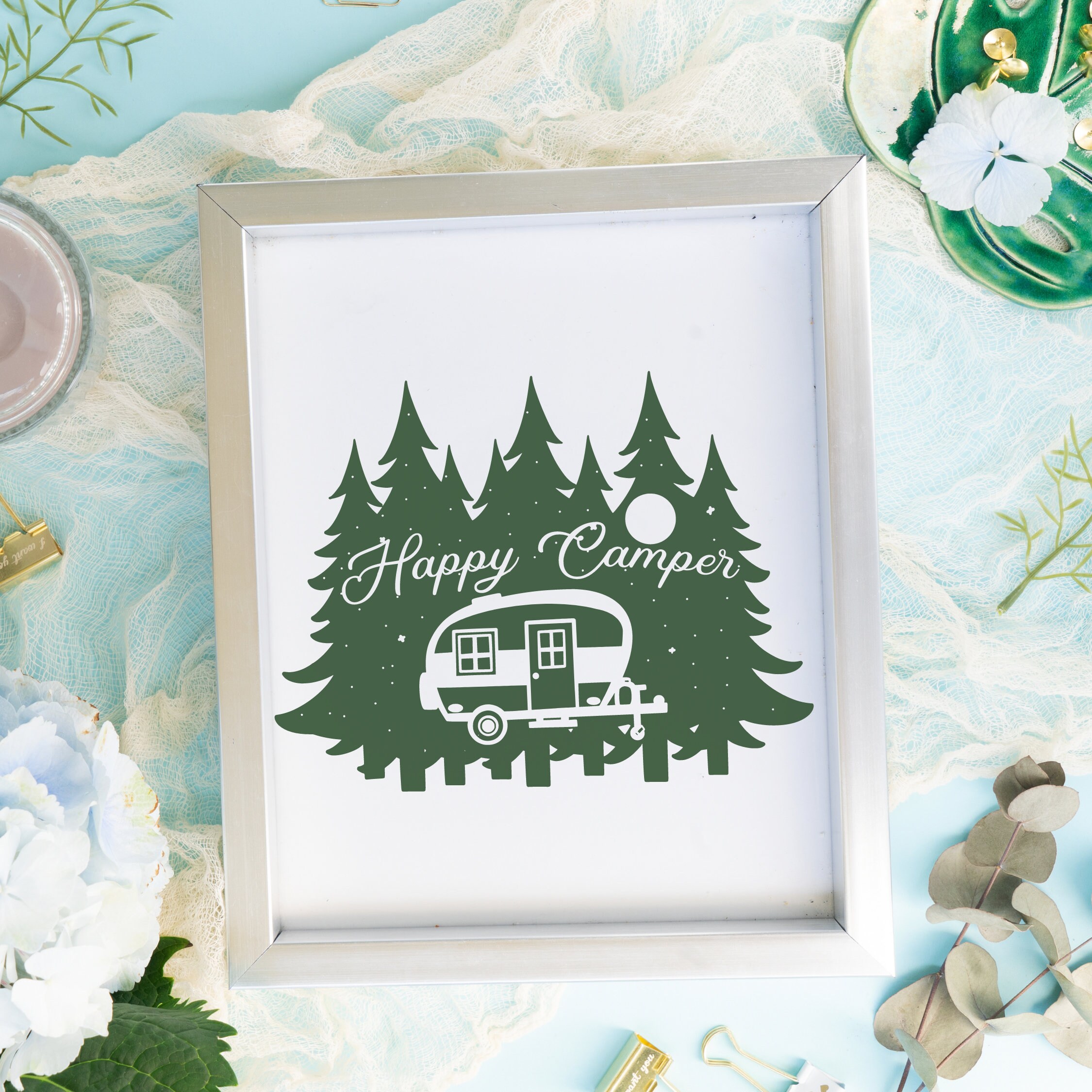 Camping Scene SVG and PNG Cut File Duo, Digital Download Bundle - Etsy