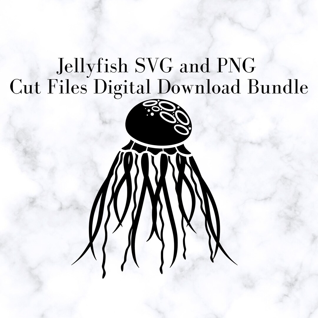 Jellyfish SVG and PNG Cut Files, Digital Download Bundle - Etsy