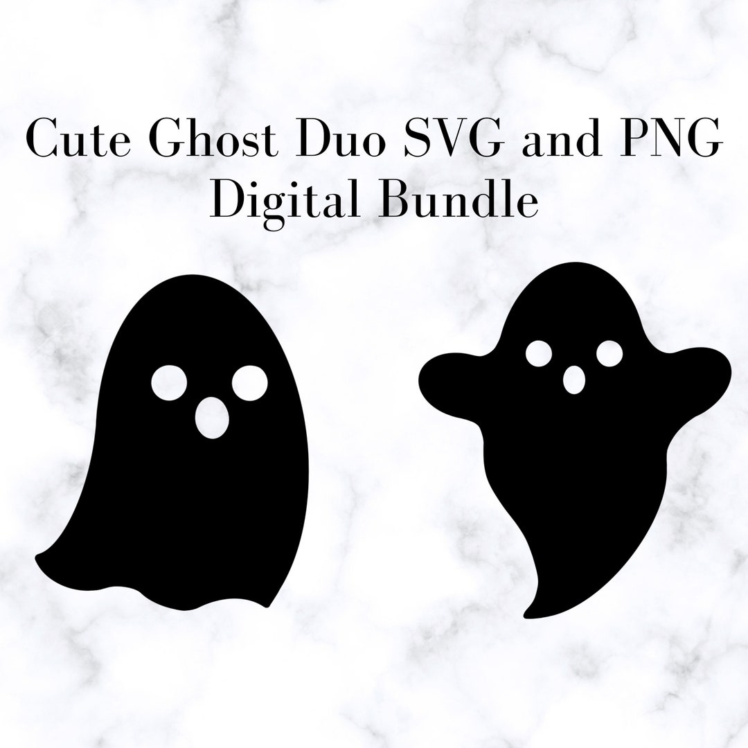 Cute Ghost Duo SVG and PNG Cut Files, Digital Download Bundle - Etsy