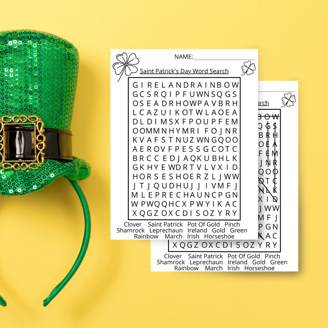 Saint Patrick's Day Word Search Puzzle, Printable Digital Download - Etsy