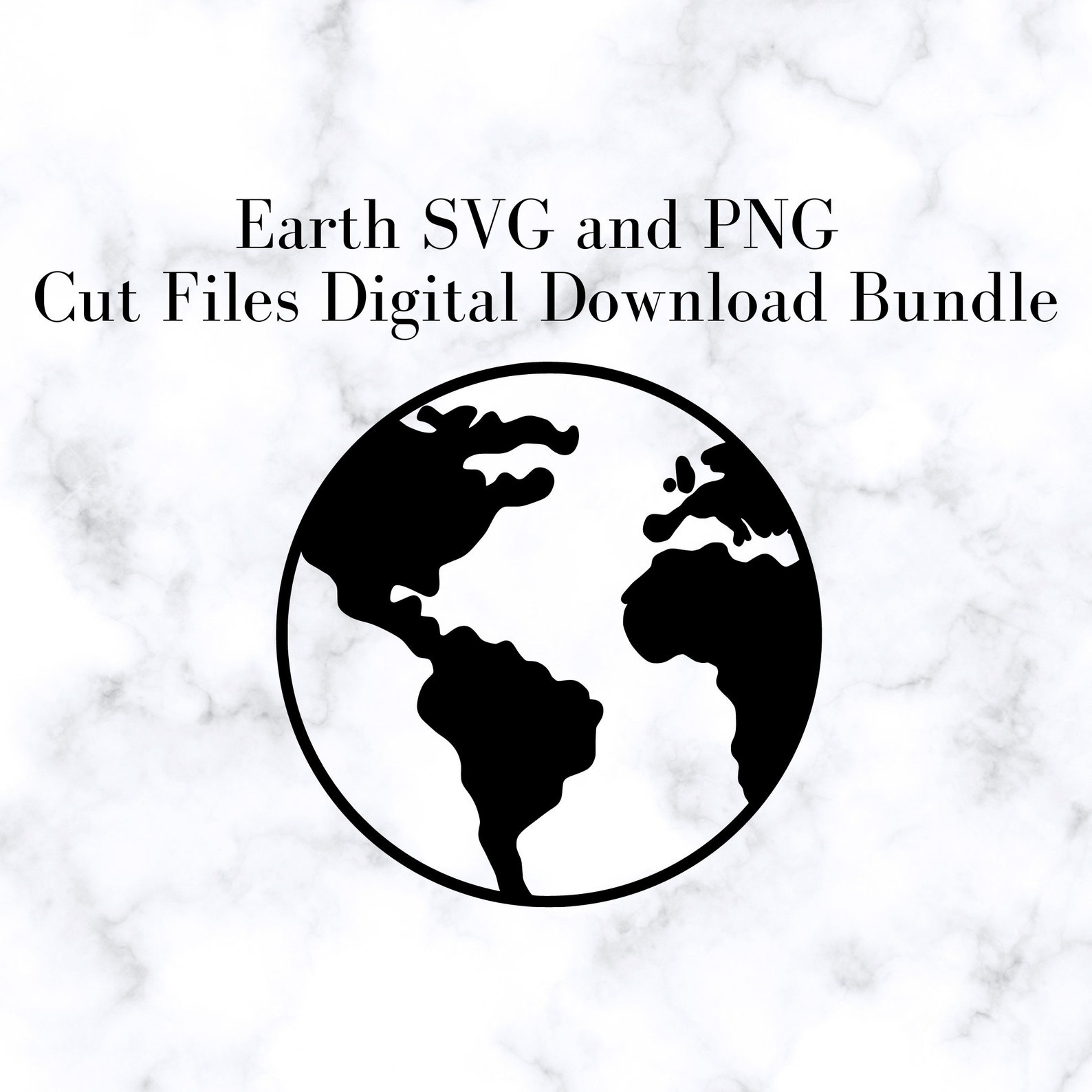 Planet Earth SVG and PNG Cut Files, Digital Download Bundle - Etsy