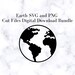 Planet Earth SVG and PNG Cut Files, Digital Download Bundle - Etsy
