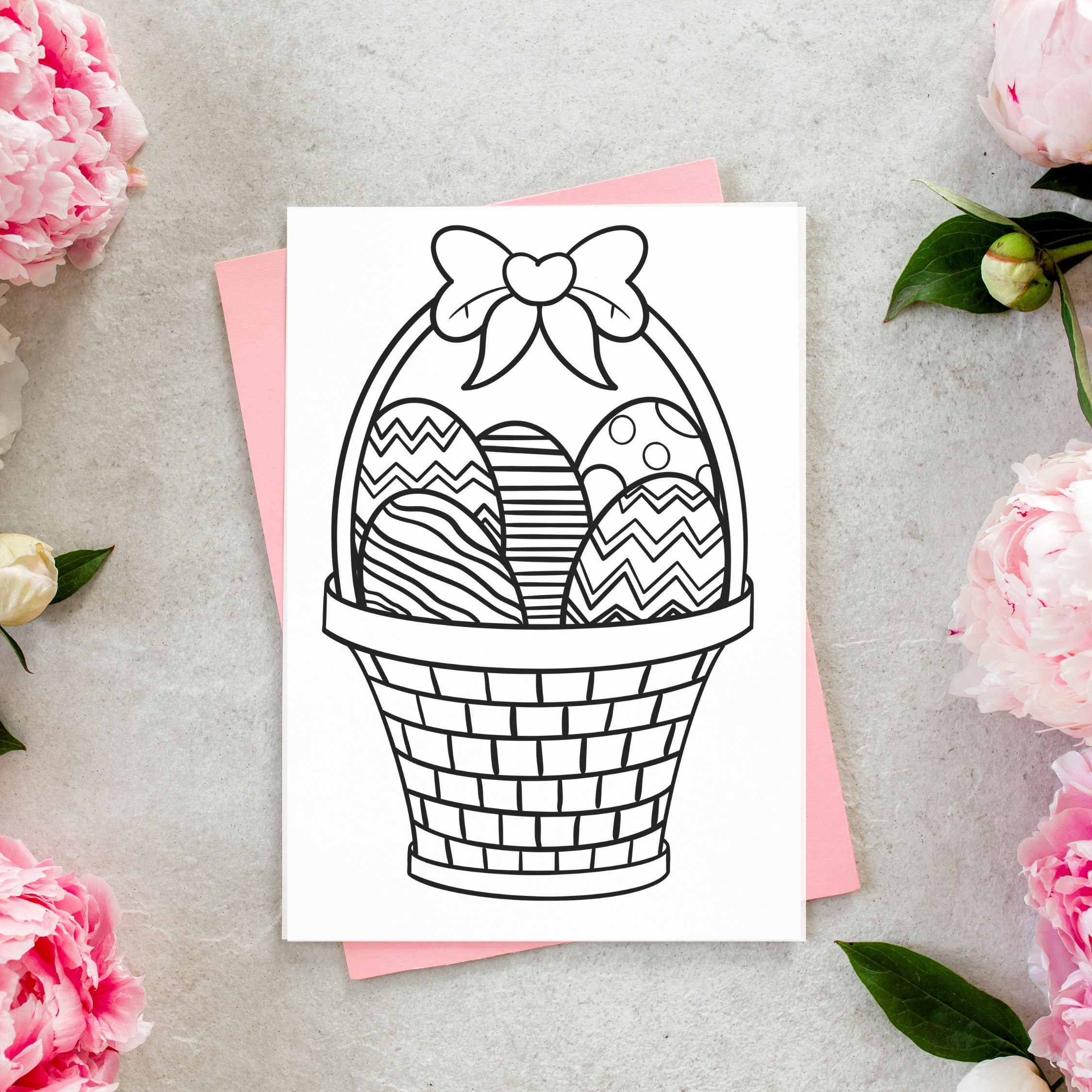 Easter Coloring Page Bundle, PNG Digital Download - Etsy