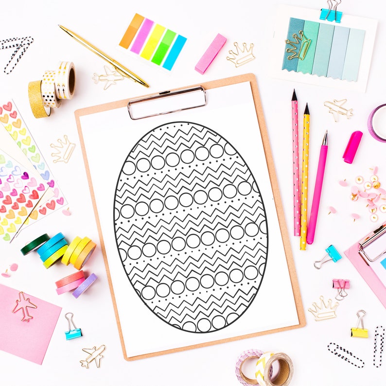 Easter Coloring Page Bundle, PNG Digital Download - Etsy