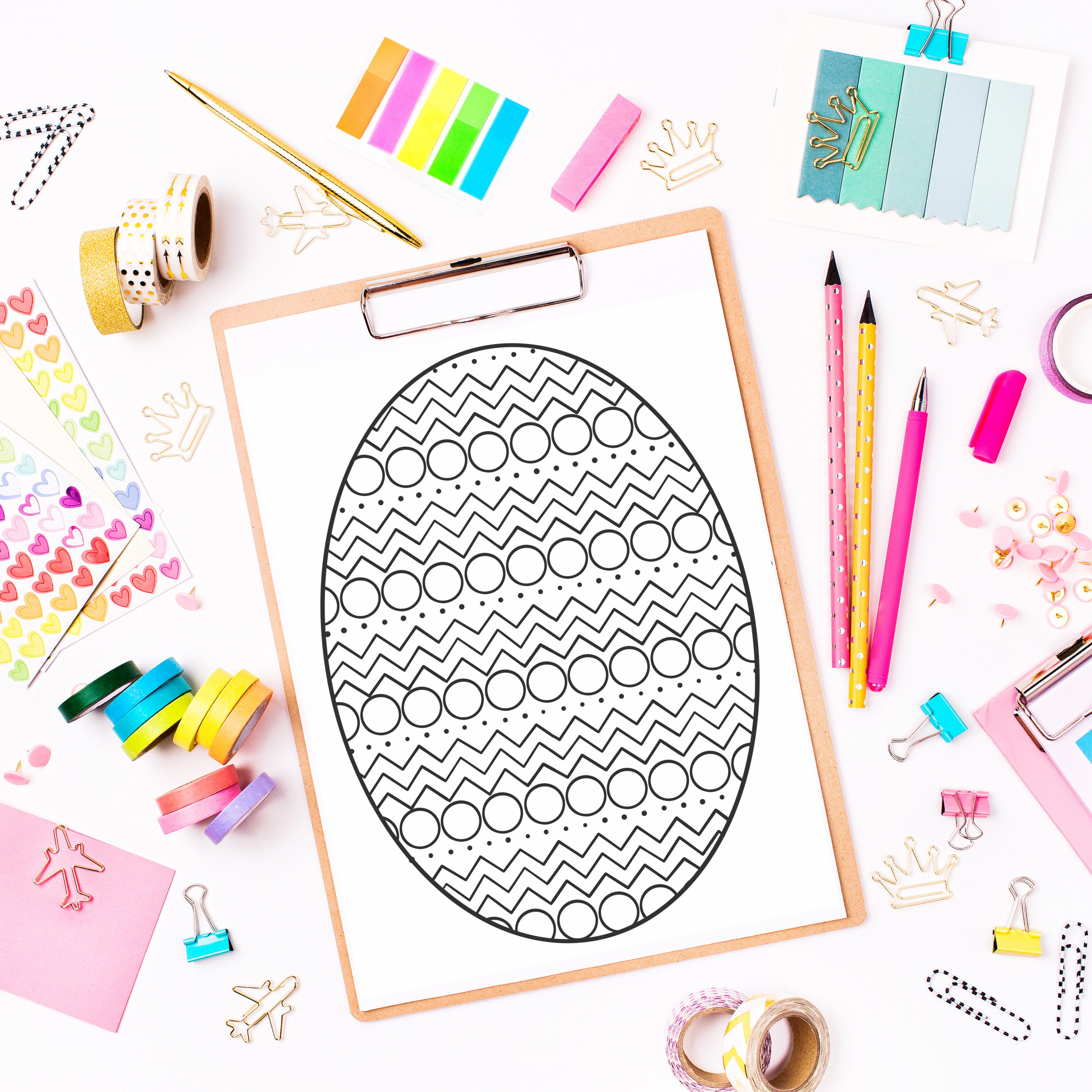 Easter Coloring Page Bundle, PNG Digital Download - Etsy