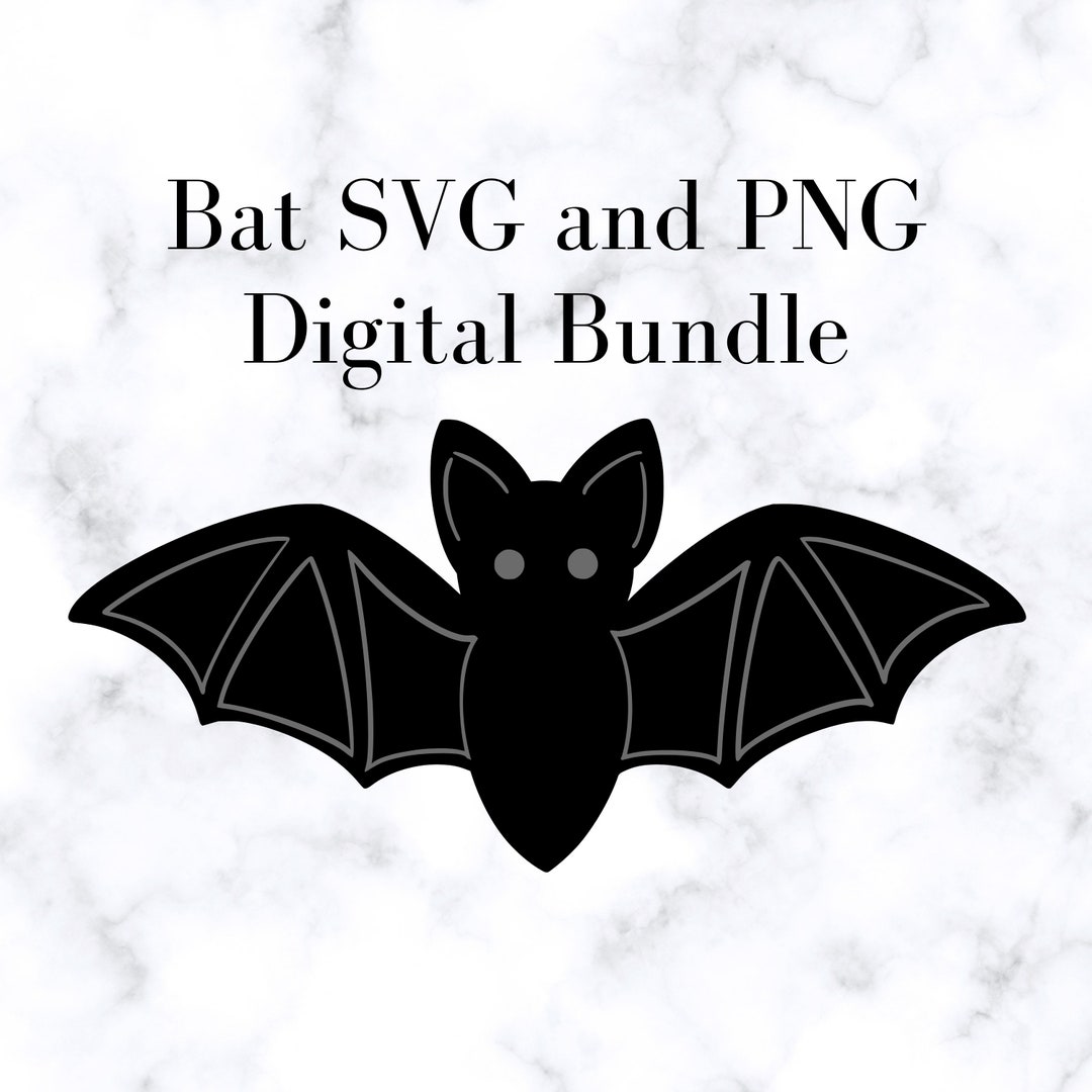 Layered Bat SVG and PNG Cut Files, Digital Download Bundle - Etsy