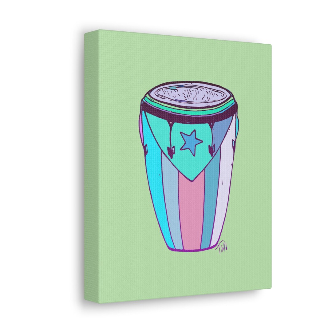 Puerto Rican Conga Art Canvas Gallery Wraps Pilon Illustration Art ...