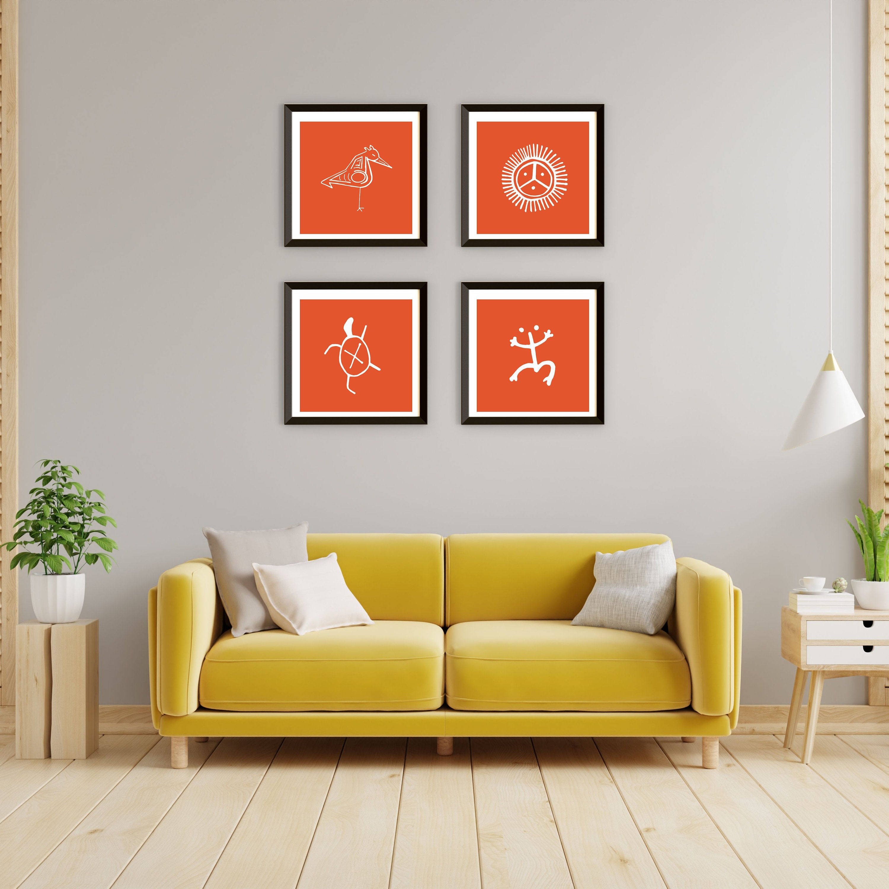 25 Taino Square Wall Art Bundle Vintage Color Palette Wall Art Digital ...