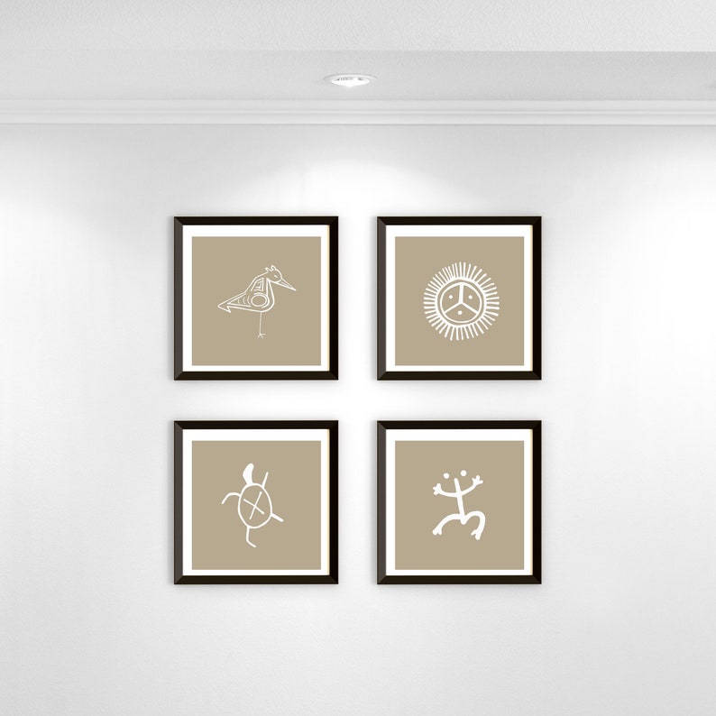 25 Taino Square Wall Art Bundle Vintage Color Palette Wall Art Digital ...