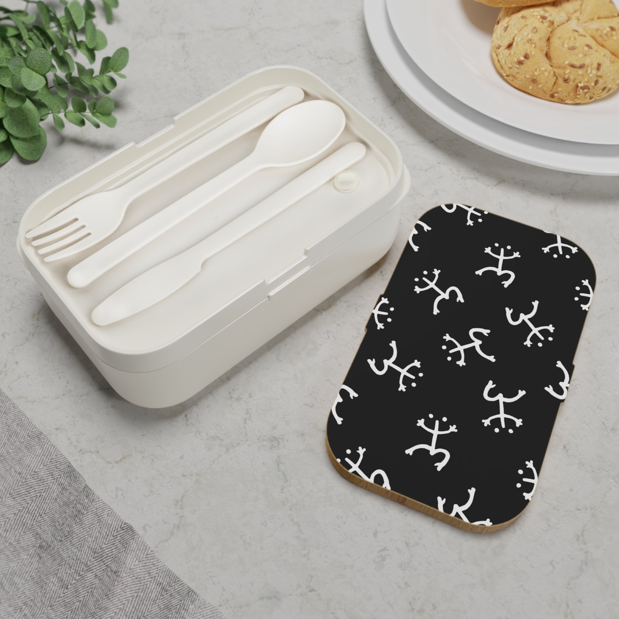 Modern Black Bento Lunch Box Adult Lunch Travel Lunch Box - Etsy