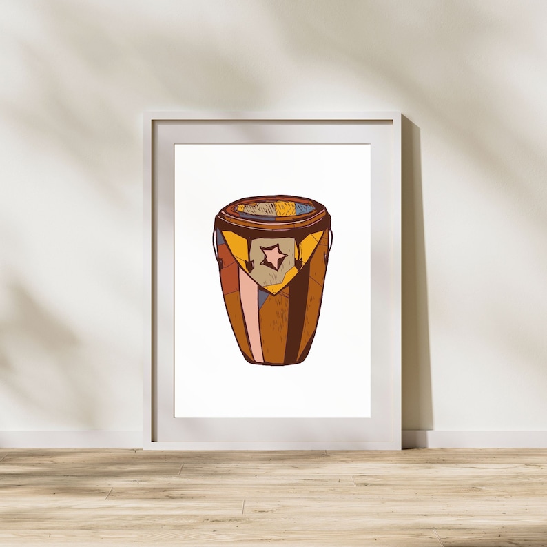 Conga Boricua Boho Palette Printable Wall Art Various - Etsy