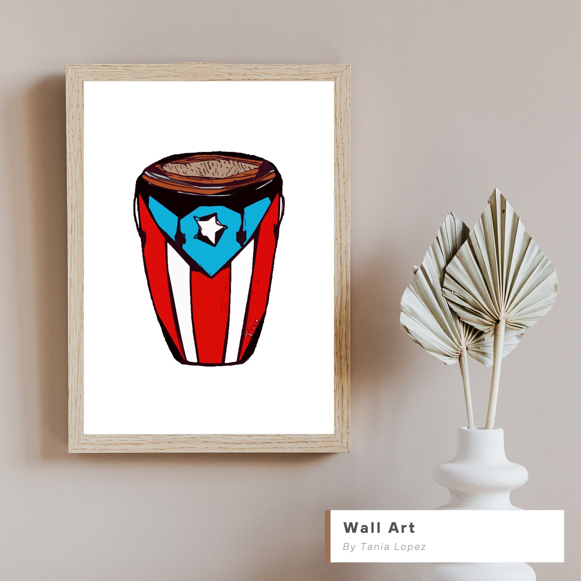 Puerto Rico Flag Printable Wall Art | Conga Boricua | Various Sizes ...