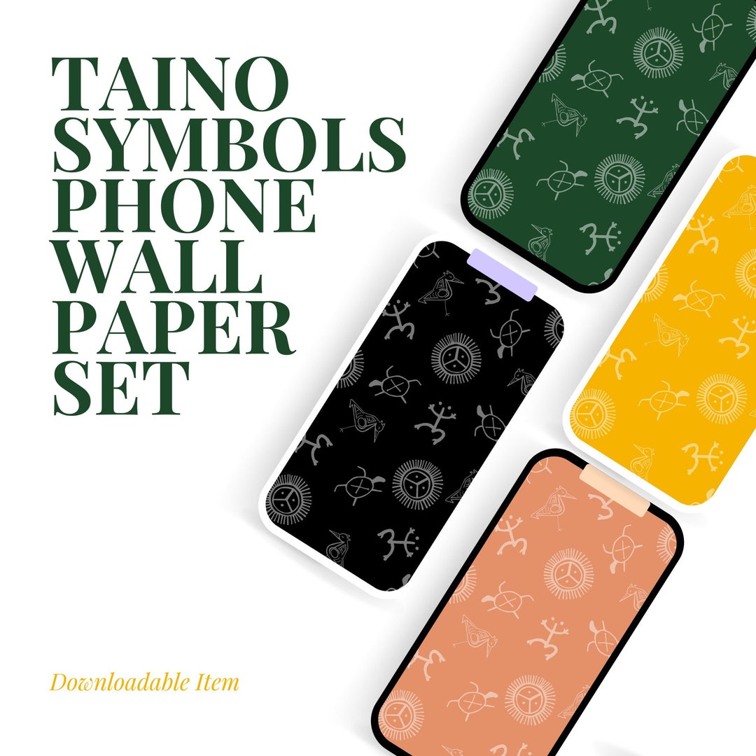 Taino Symbols Phone Wallpaper | SET of 4 | DIGITAL Download | 4 Colors ...