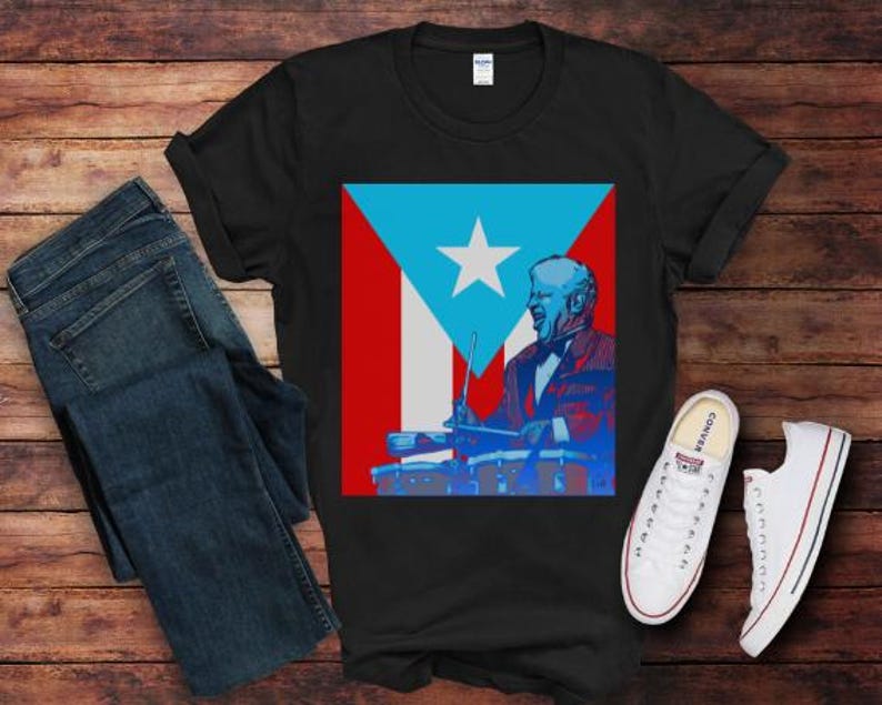 Tito Puente Fan Art Puerto Rico Flag Unisex T-shirt, Musician Tee ...