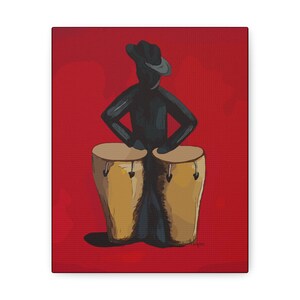 Salsero Wall Art Canvas Gallery Wraps Conga Player Canvas Art Puerto ...