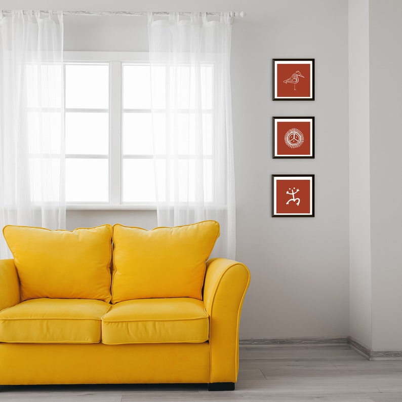 25 Taino Square Wall Art Bundle Vintage Color Palette Wall Art Digital ...