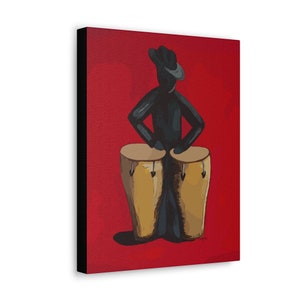 Salsero Wall Art Canvas Gallery Wraps Conga Player Canvas Art Puerto ...