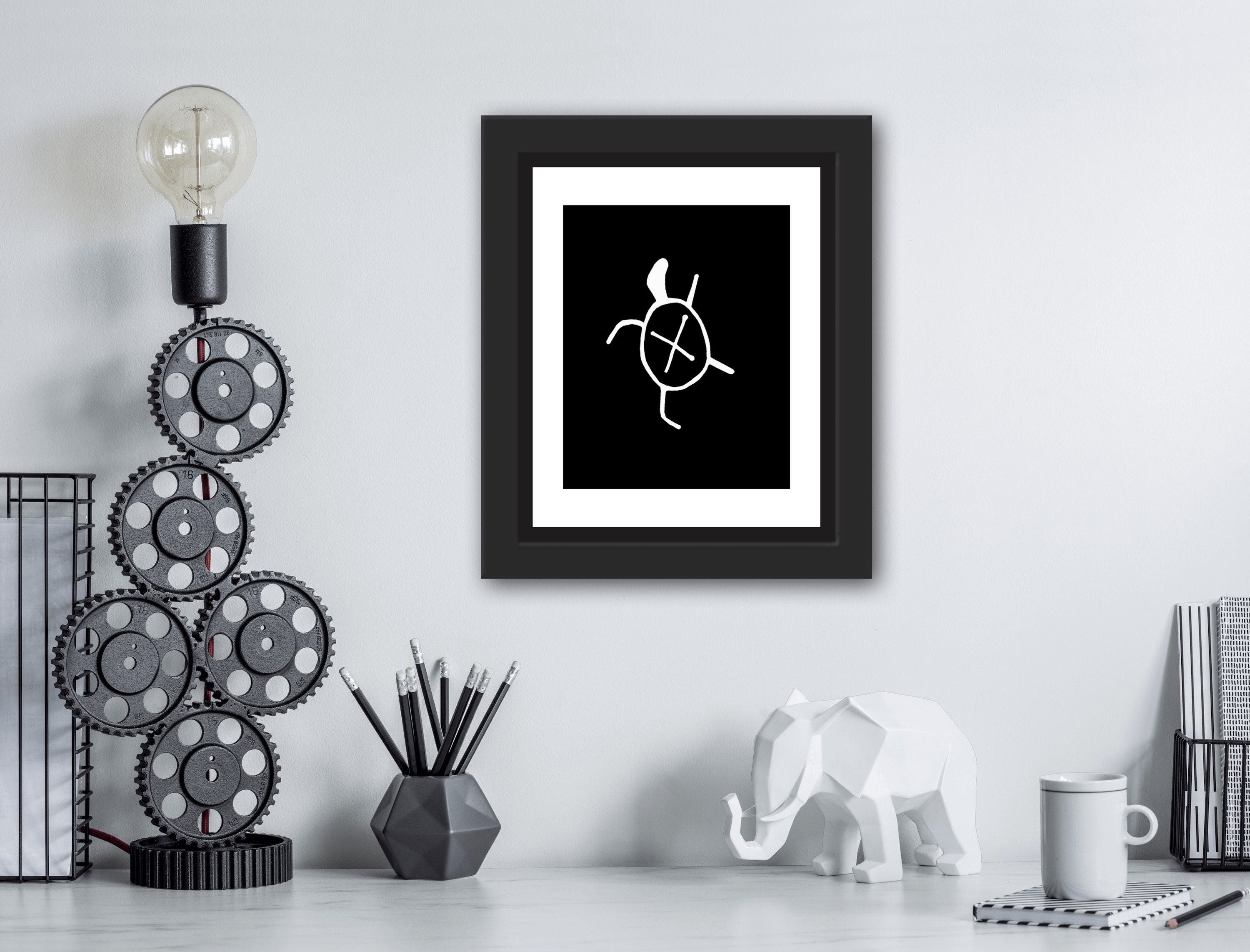 Taino Turtle Printable Wall Art | Black and White | Various Sizes - Etsy