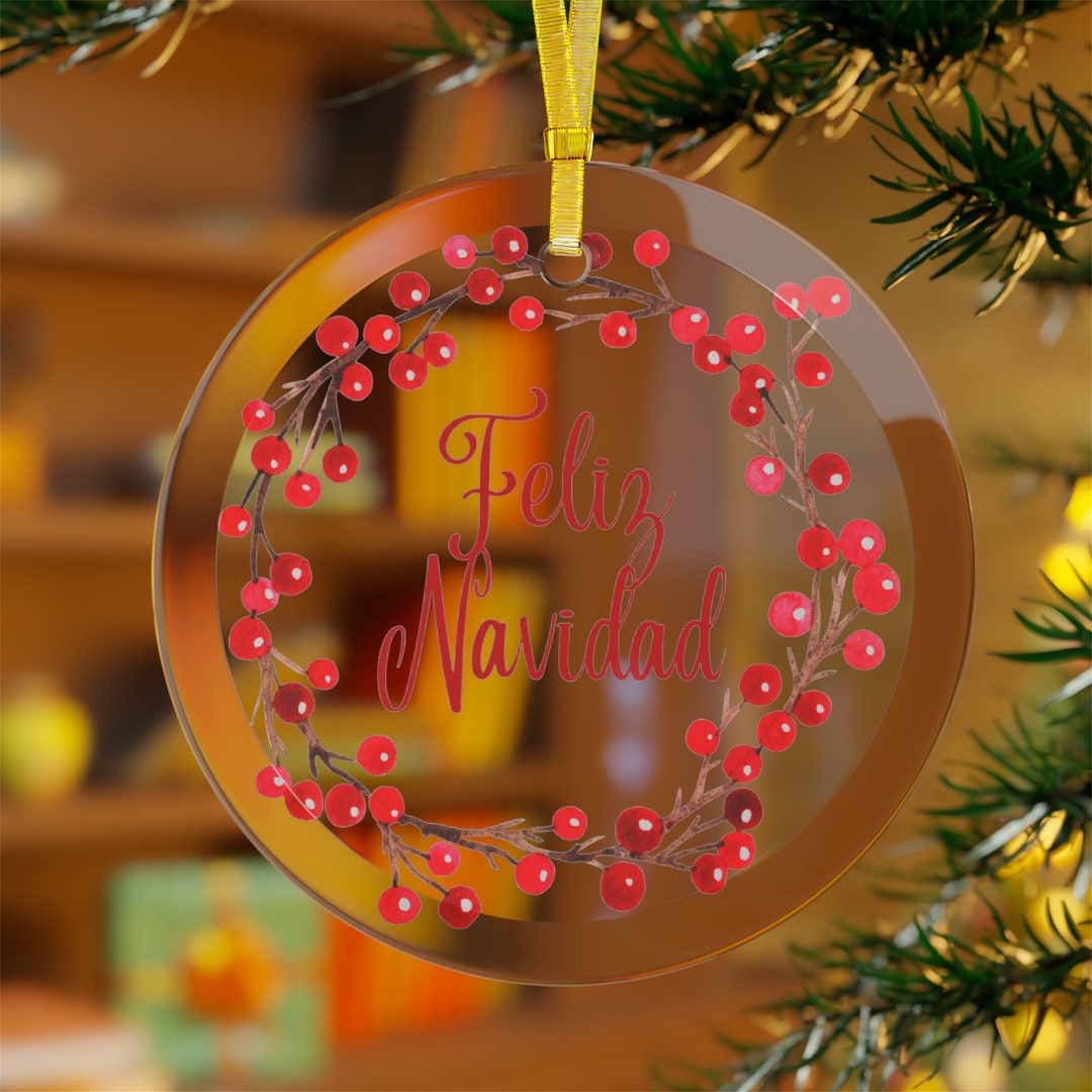 Feliz Navidad Glass Ornament Bundles | Ornamento De Navidad | Christmas ...