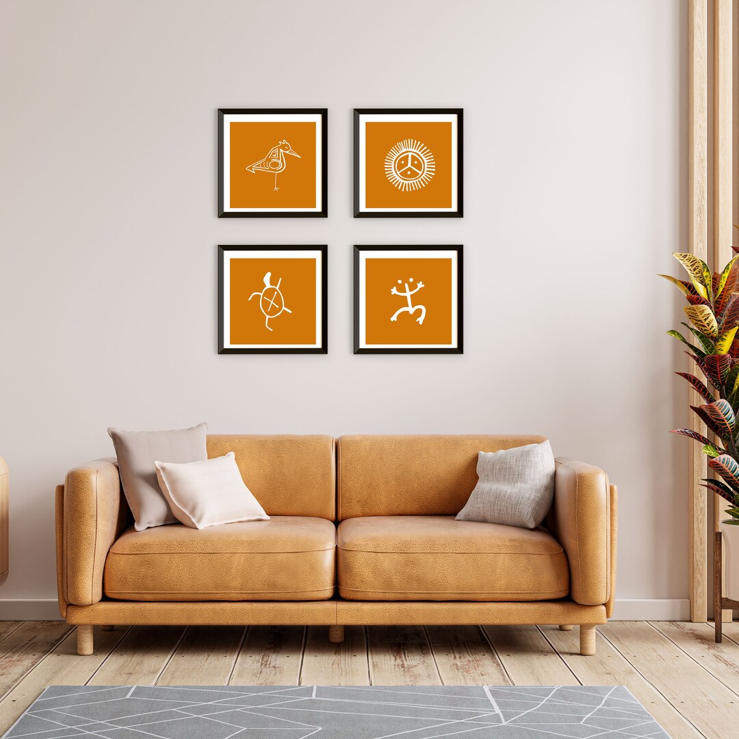 25 Taino Square Wall Art Bundle Vintage Color Palette Wall Art Digital ...