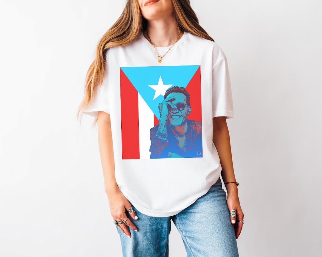 Marc Anthony Fan Art Puerto Rico Flag, Puerto Rican Pride Tee, Music ...