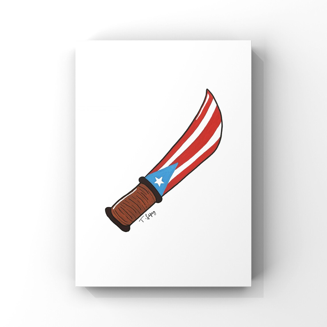 Machete Boricua | Puerto Rico Flag | Printable Wall Art - Etsy