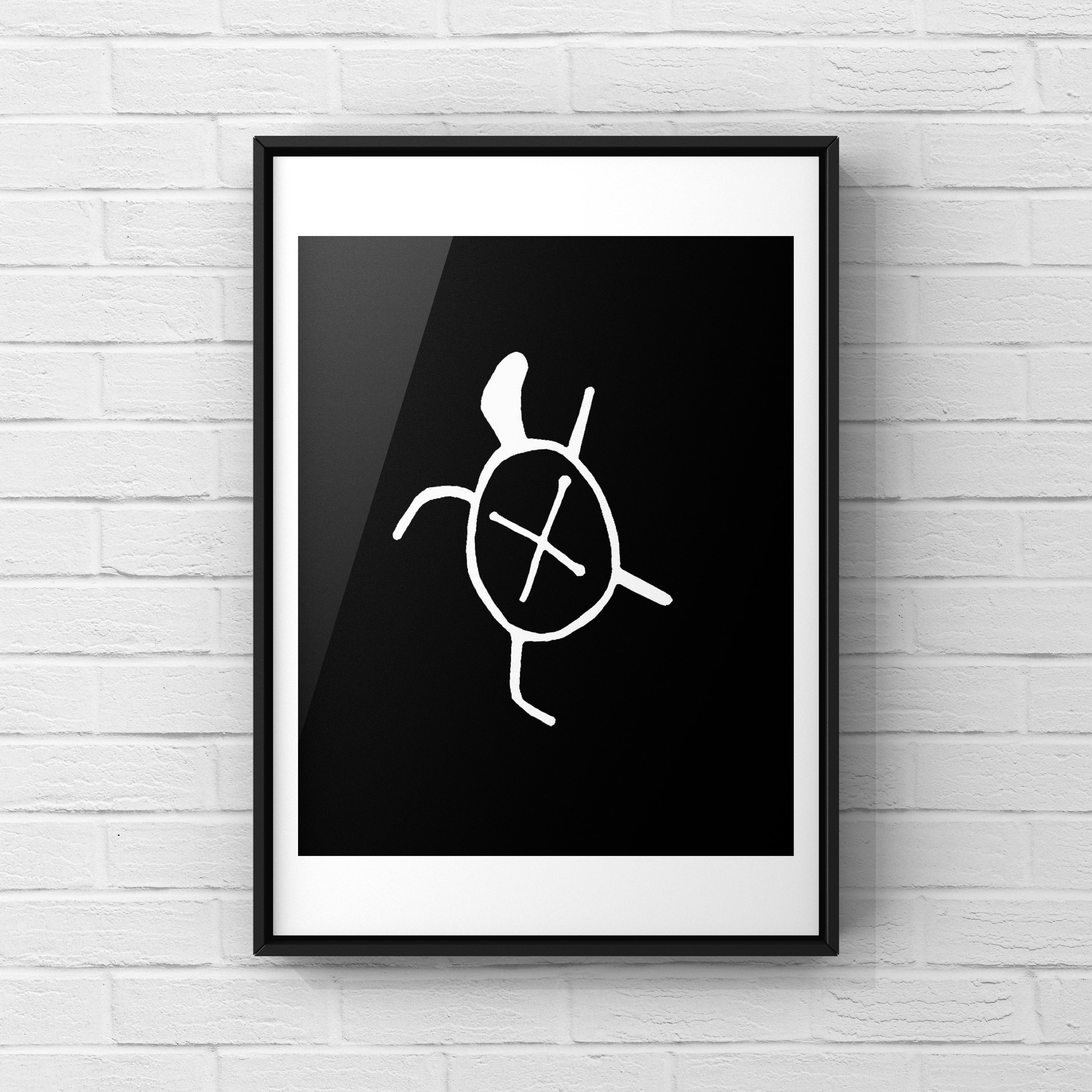 Taino Turtle Printable Wall Art Black and White Various Sizes - Etsy