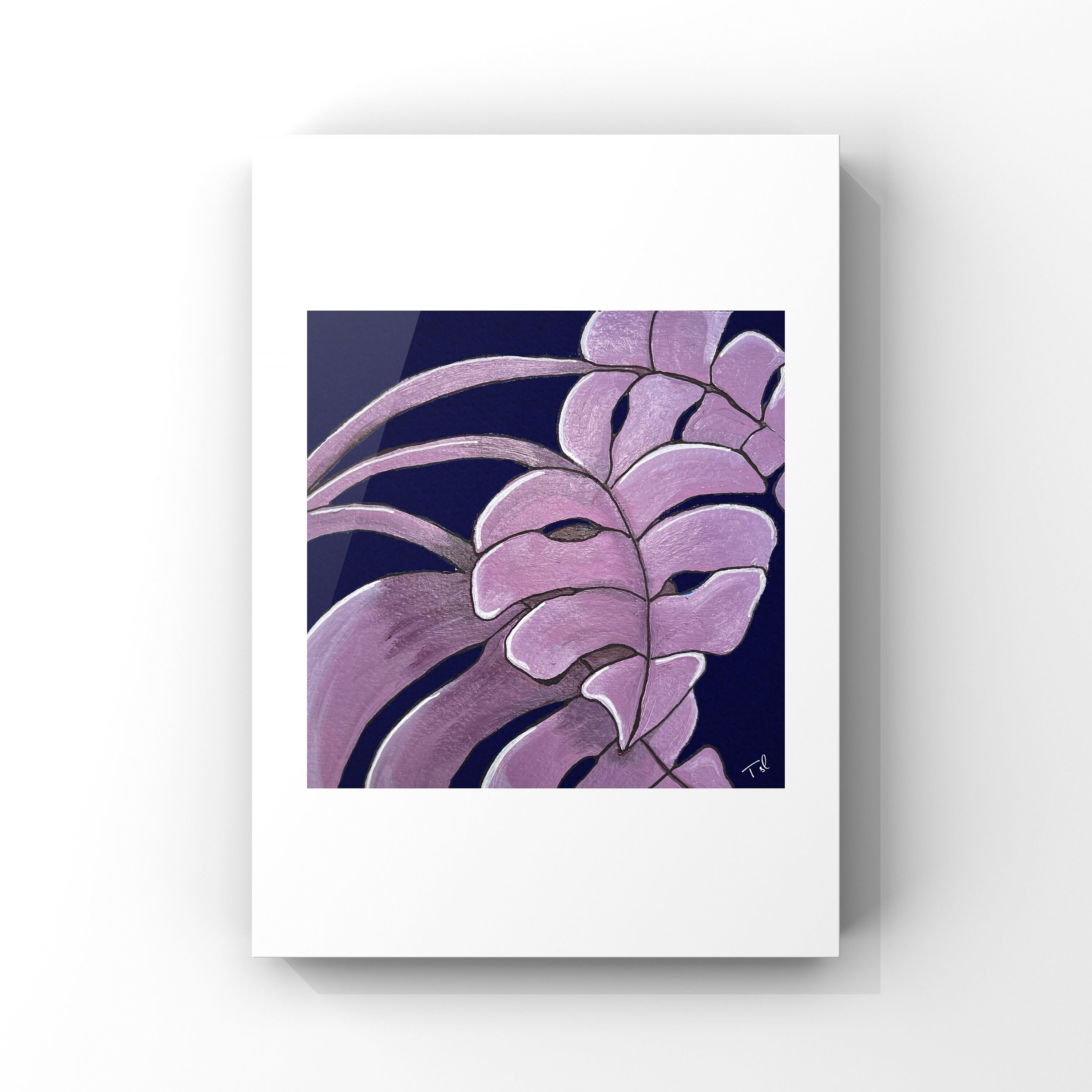 Purple Monstera 8x10 Art Print Download - Etsy