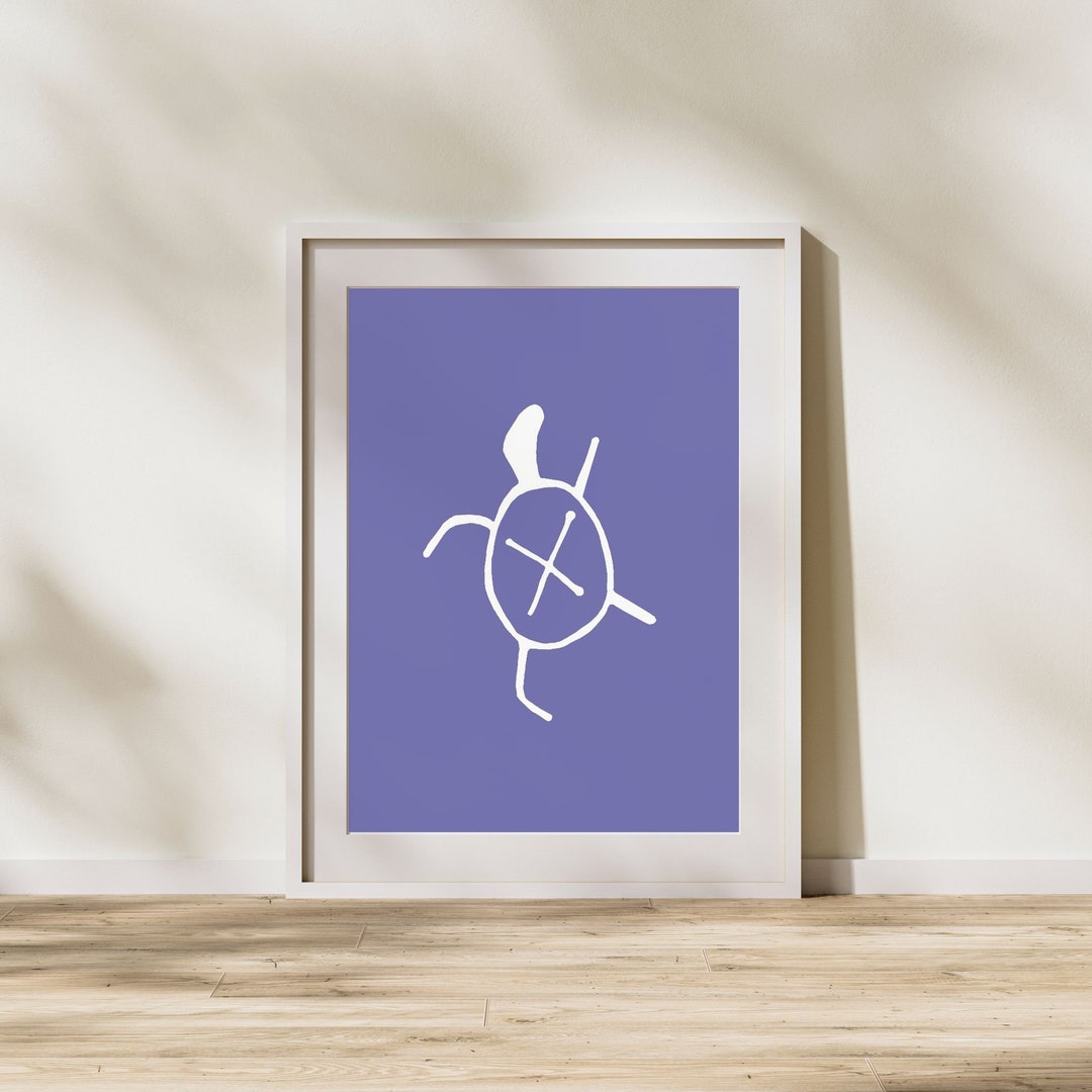 Taino Turtle Printable Wall Art | Purple - Etsy