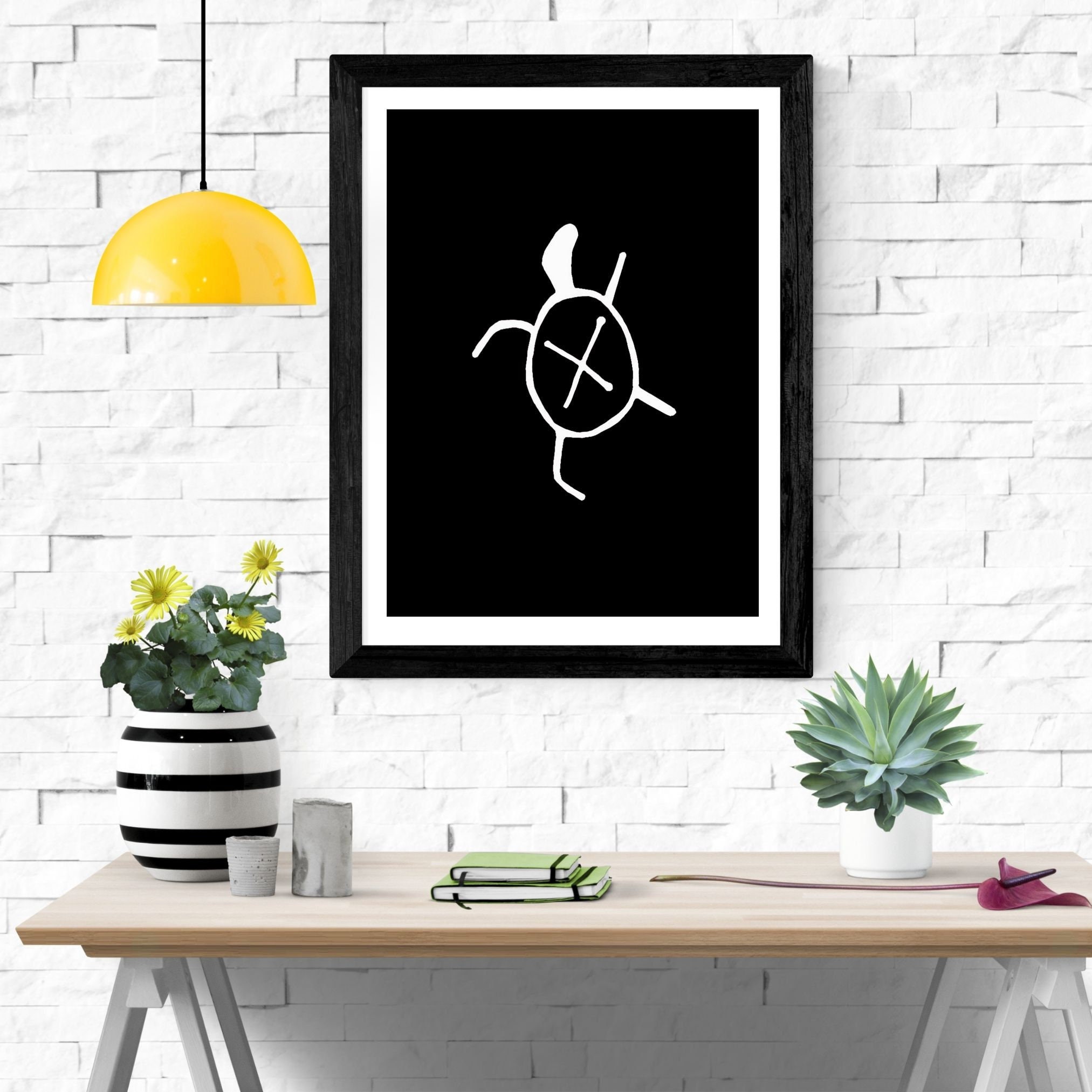 Taino Turtle Printable Wall Art Black and White Various Sizes - Etsy