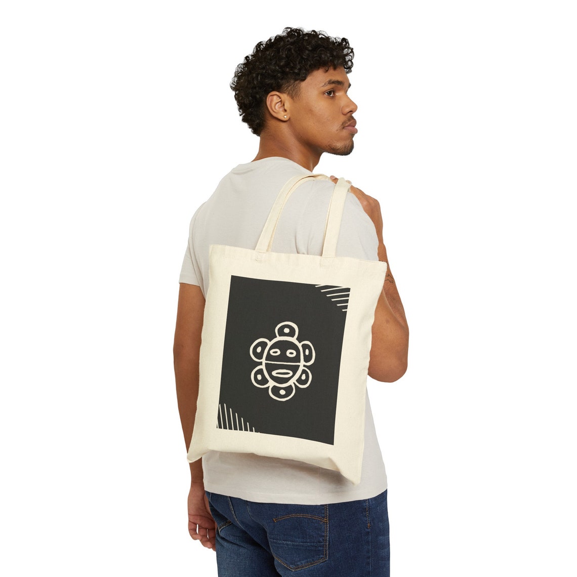 Taino Sun Symbol Cotton Canvas Tote Bag | Puerto Rico Gift | Borcicua ...