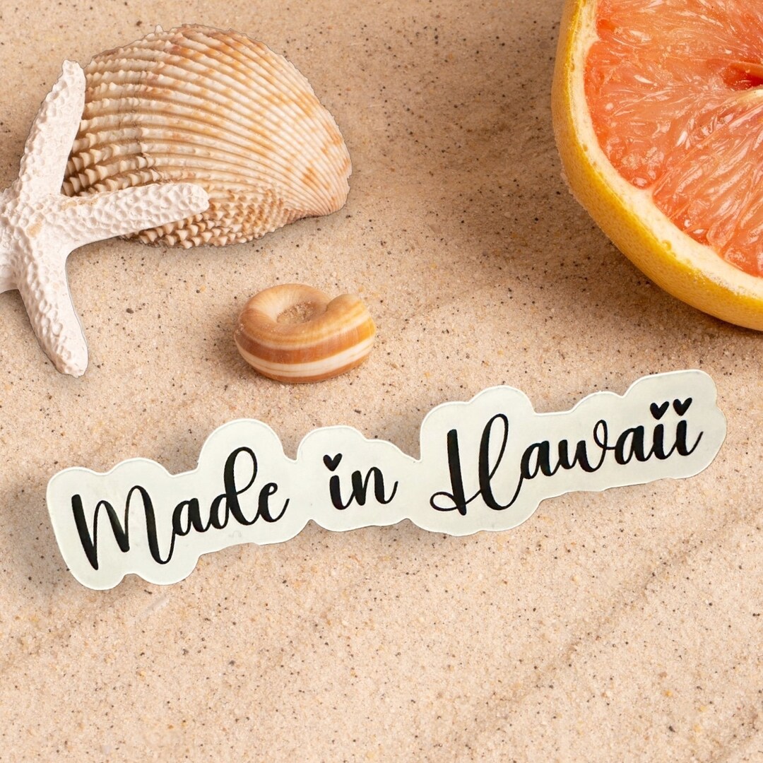 Kyoot "made in Hawaii" Cursive Vinyl Sticker - Etsy