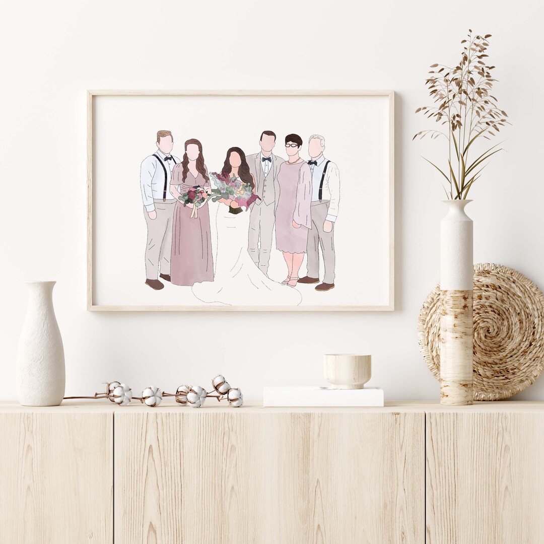 Custom Faceless Family Portraits - Etsy
