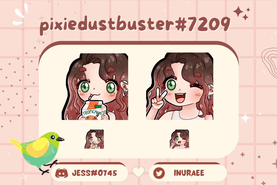 Custom Cute Emotes, Emojis, Stickers and Badges Pack for Twitch or ...
