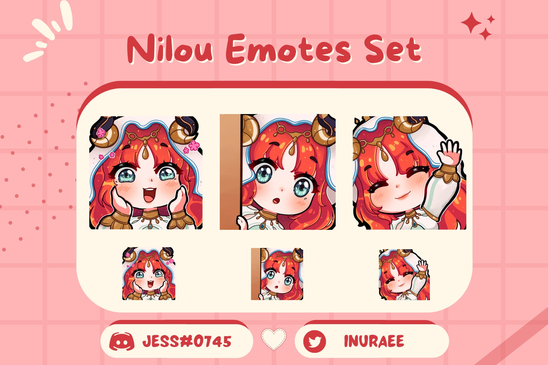 Genshin Impact Nilou Emote Set for Twitch Discord Youtube - Etsy Canada