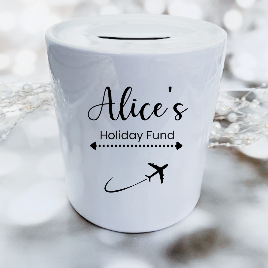 Personalised Adventure Fund Tip Jar, Piggy Bank, Personalised Money Box ...