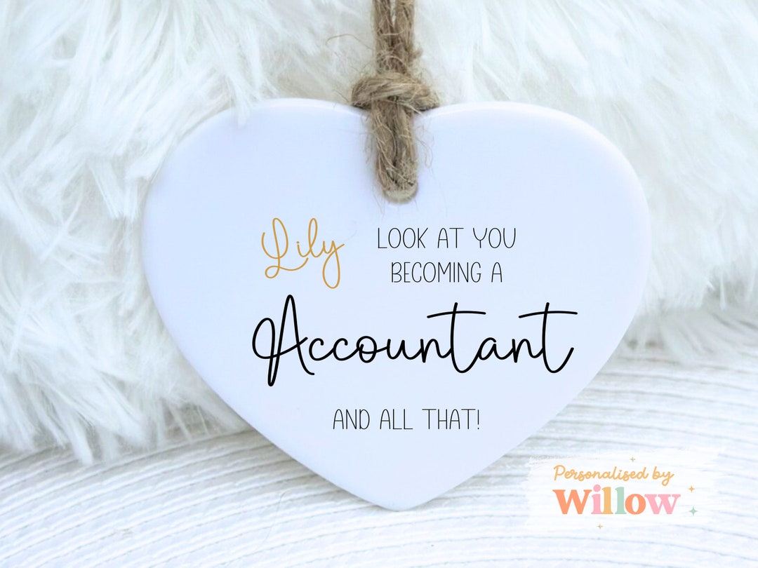 Personalised Congratulations on Becoming an Accountant Gift, Newly ...
