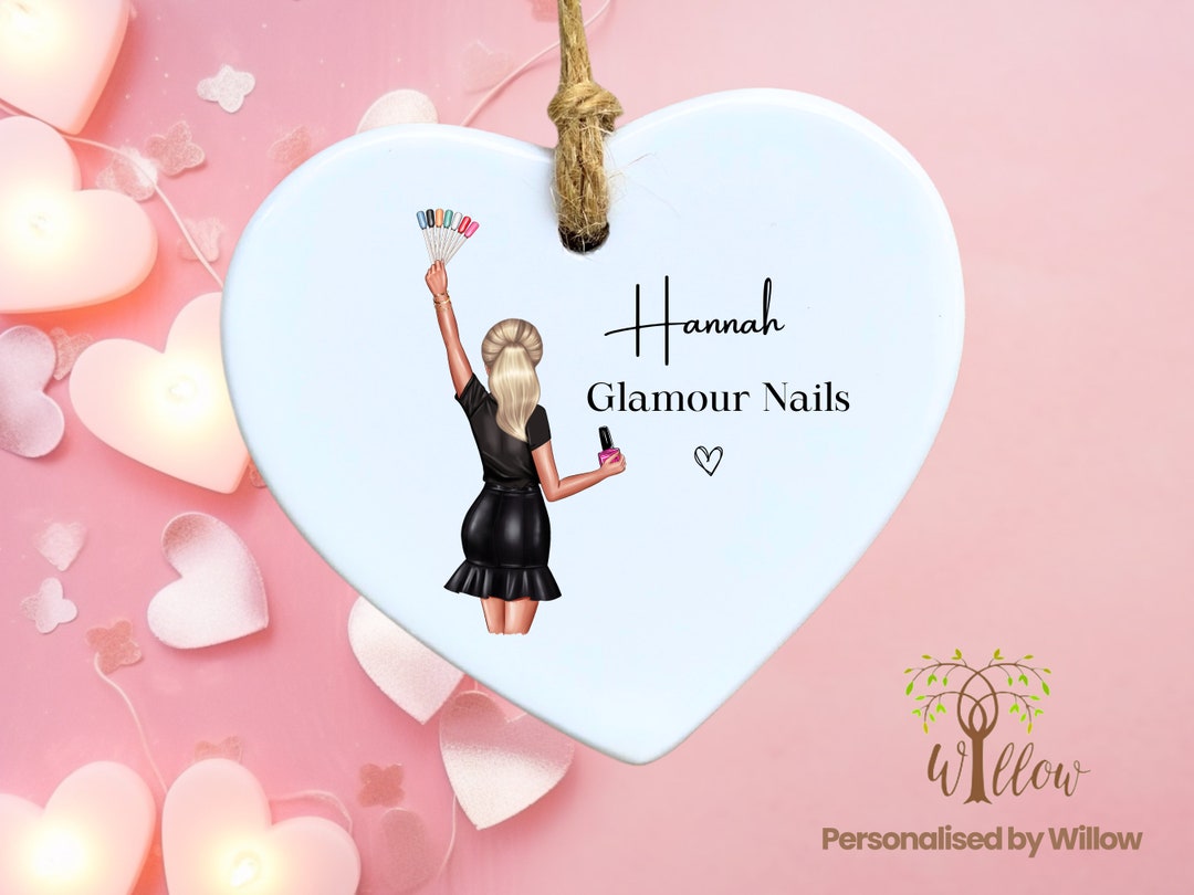 Personalized Nail Technician Ornament: Ceramic Keepsake Bauble - Etsy UK