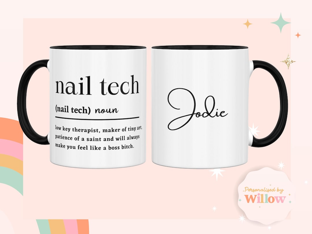Personalised Nail Technician Mug, Nail Tech Mug, Personalised Mug ...