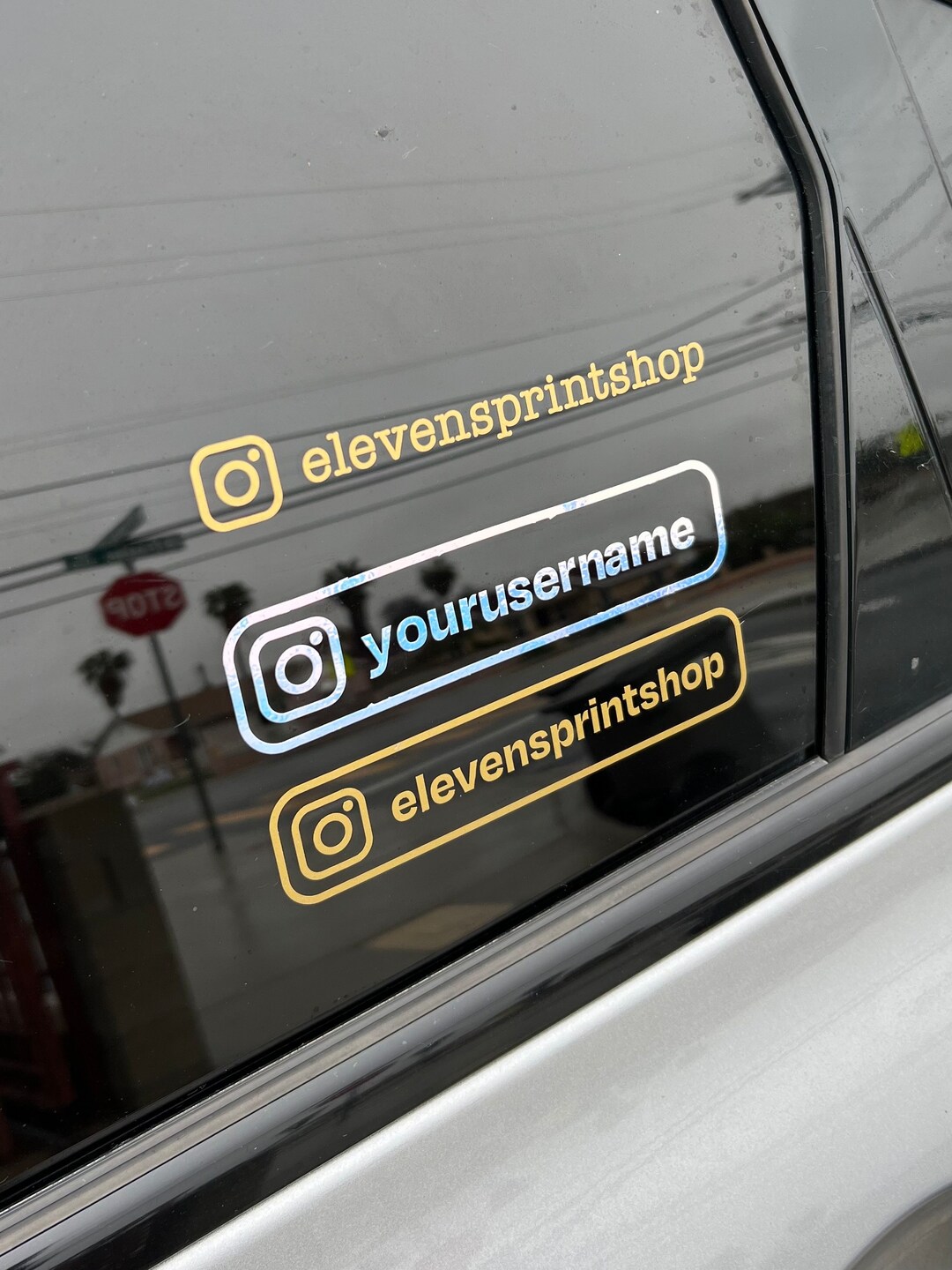 Minimal Custom Instagram Sticker | Border Style | Social Media Tag Name ...