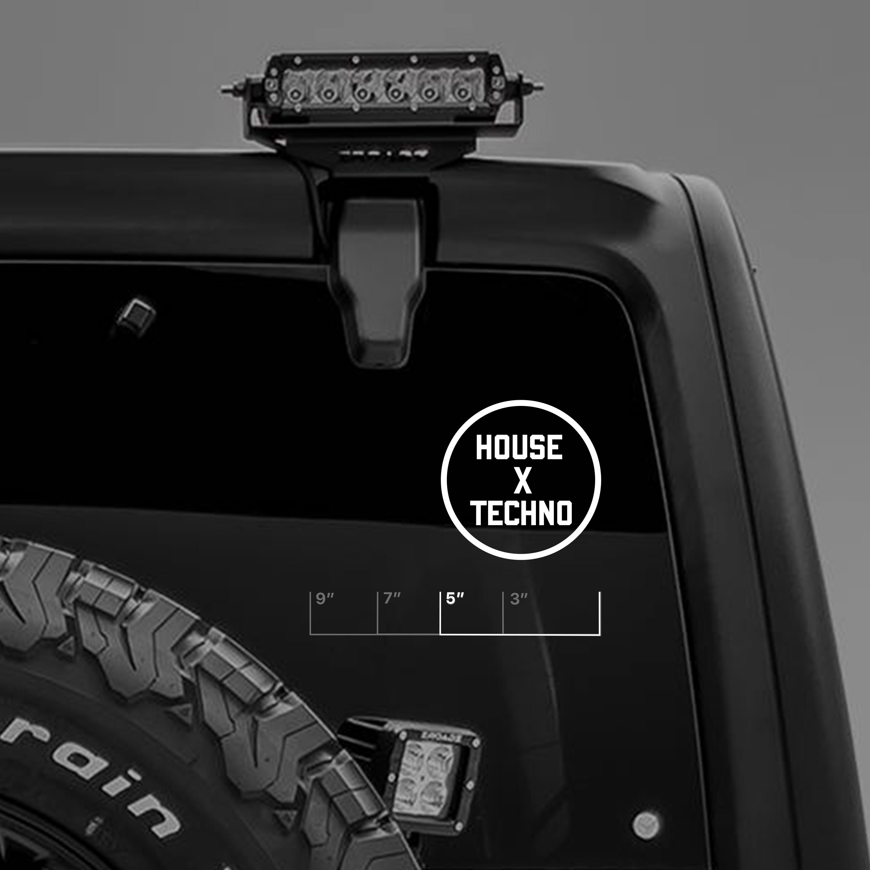 House & Techno Car Window Vinyl Decal Stickers Windshield - Etsy