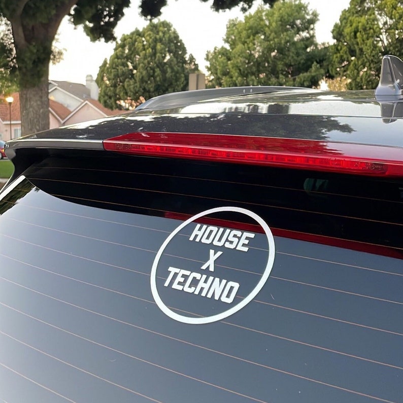 House & Techno Car Window Vinyl Decal Stickers Windshield - Etsy