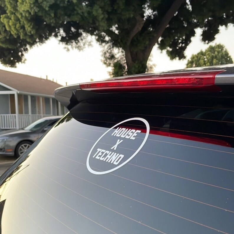 House & Techno Car Window Vinyl Decal Stickers Windshield - Etsy