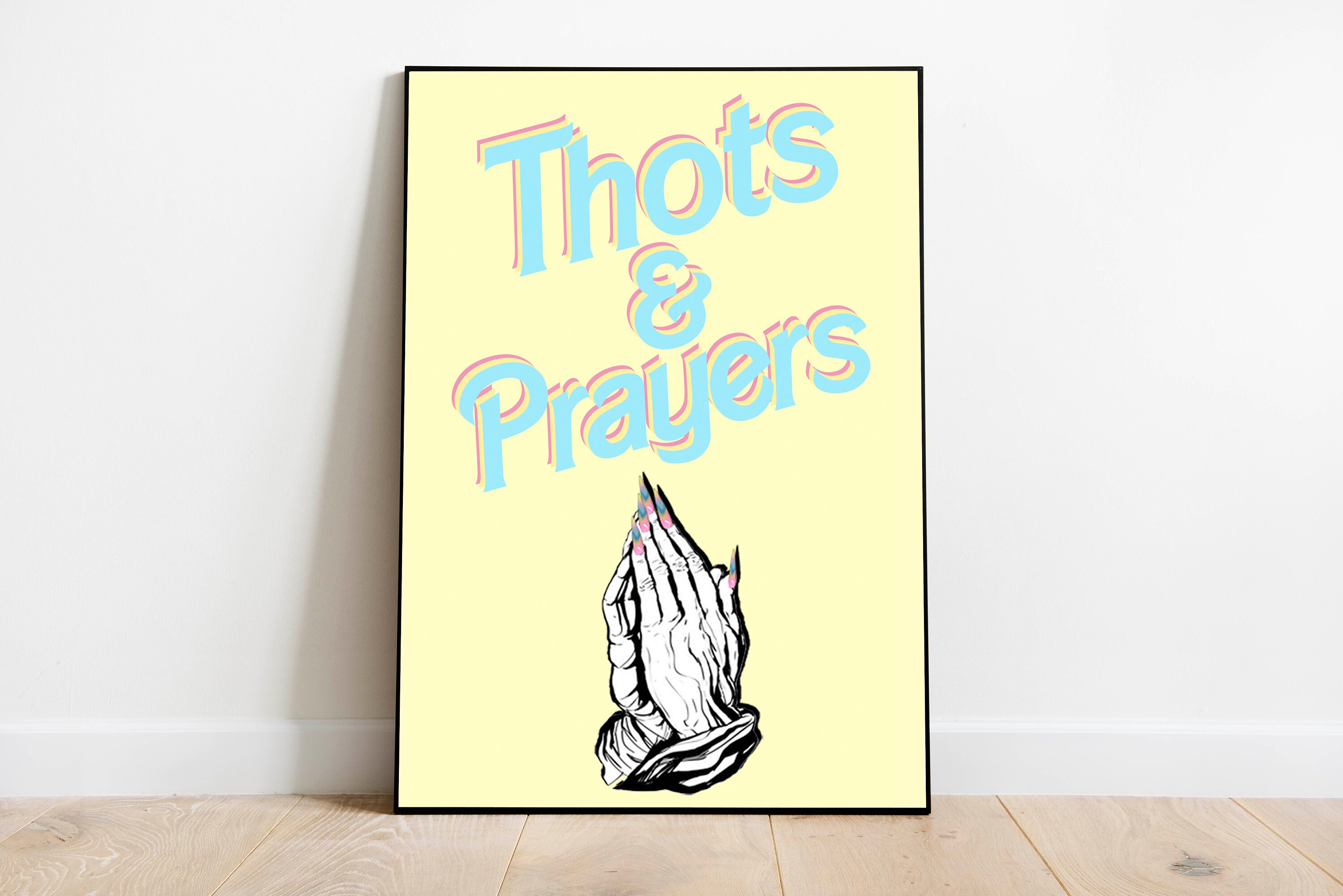 Art Print: Thots & Prayers framed - Etsy