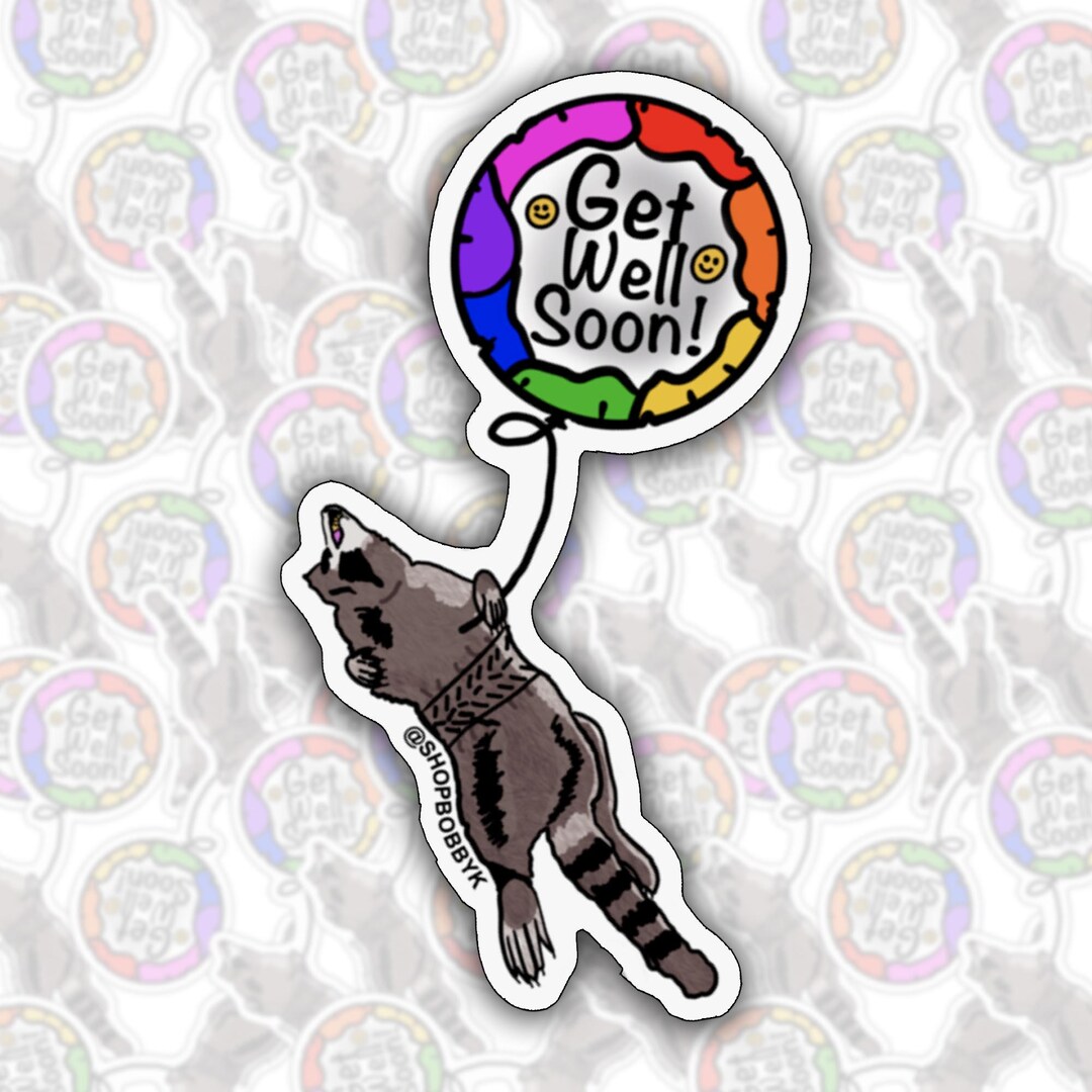Get Well Soon Sticker - Etsy