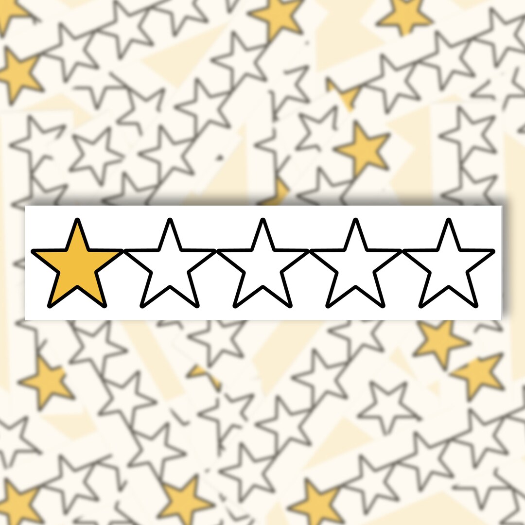 One Star Bumper Sticker - Etsy