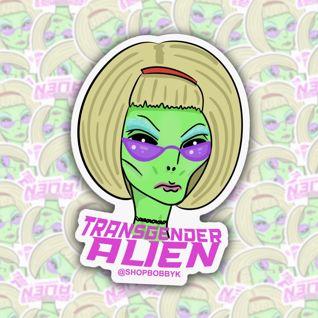 Transgender Alien Sticker - Etsy