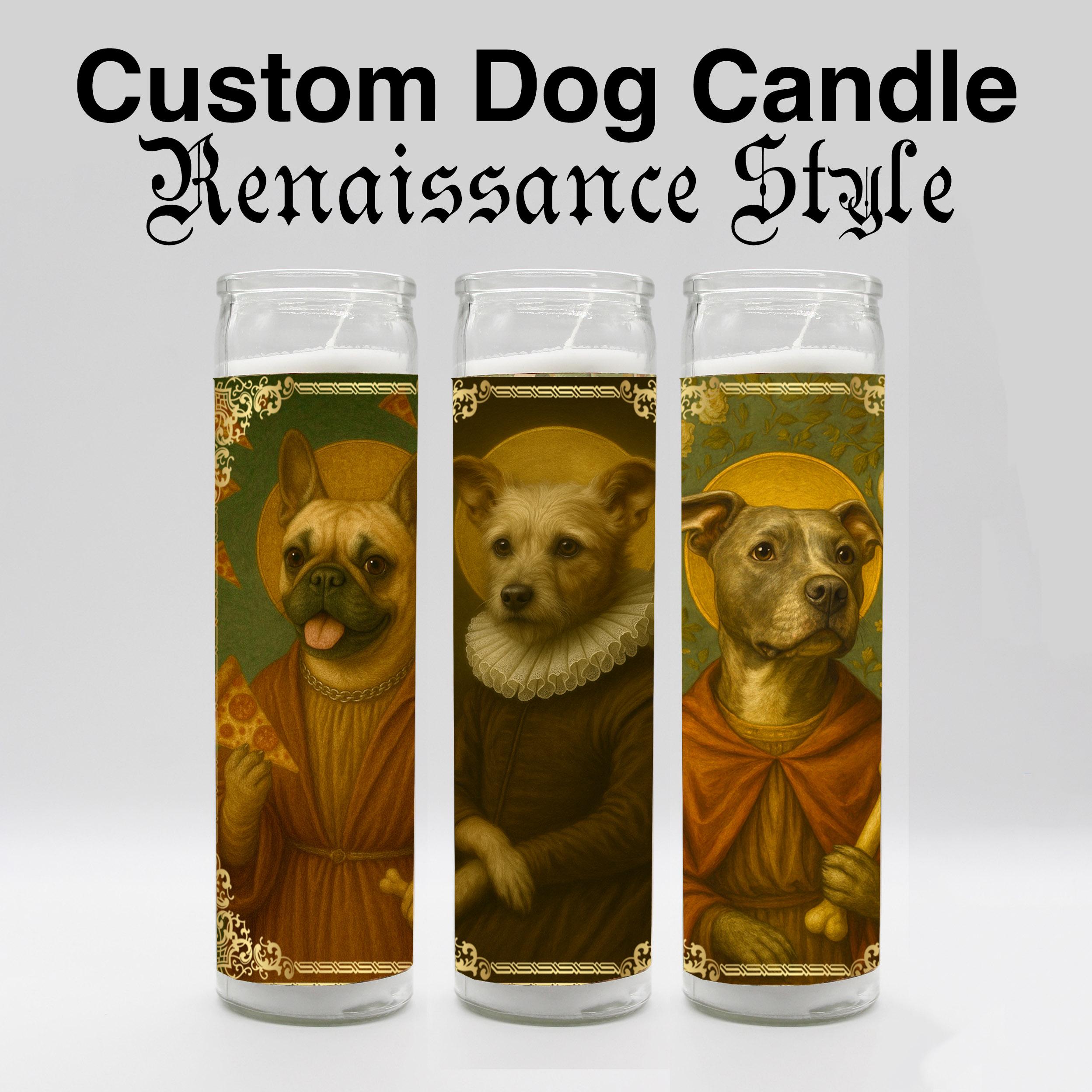 Custom Dog Candle (renaissance Style) - Etsy